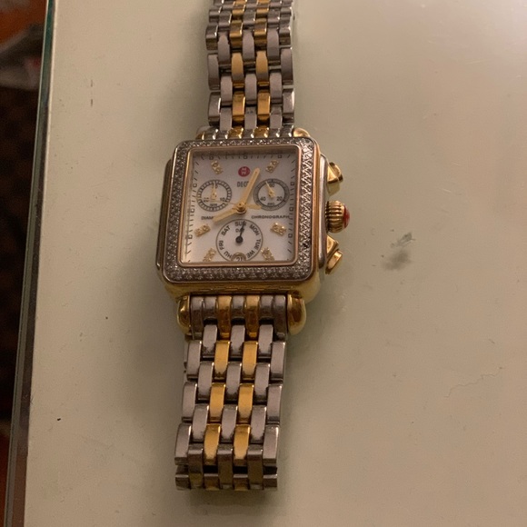 Michele | Accessories | Michelle Art Deco Gold And Silver Watch | Poshmark